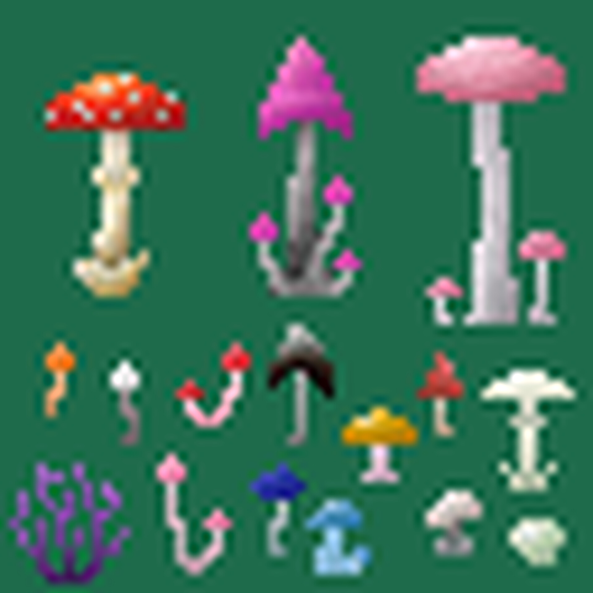Fungal Flowers! Minecraft Texture Pack