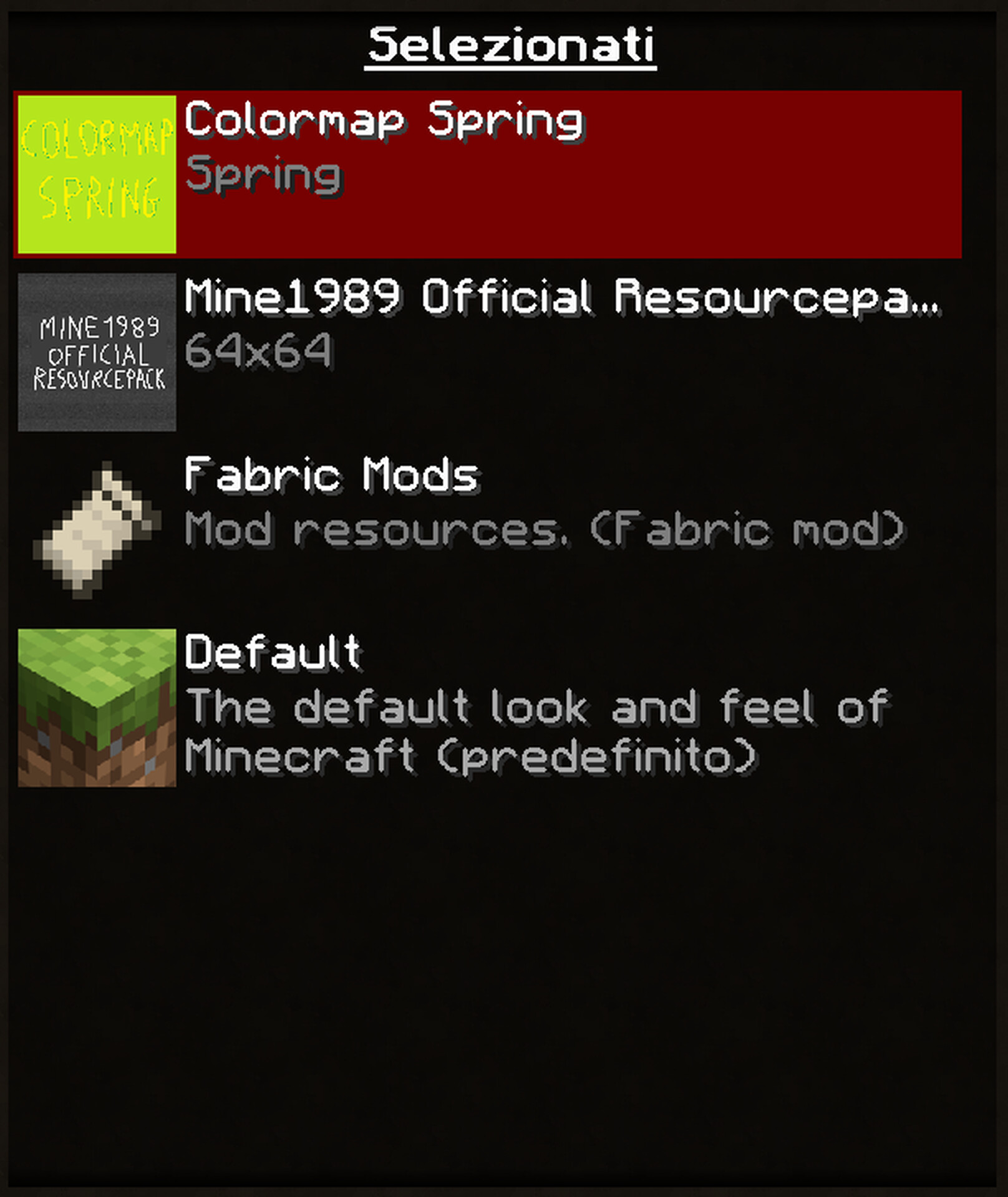 Seasonal Colormaps Minecraft Texture Pack