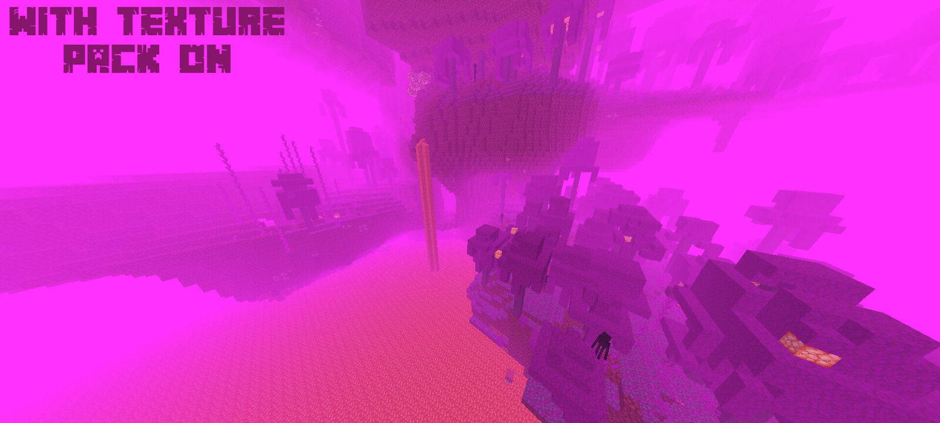Purple warped (Java edition and Bedrock edition) Minecraft Texture Pack