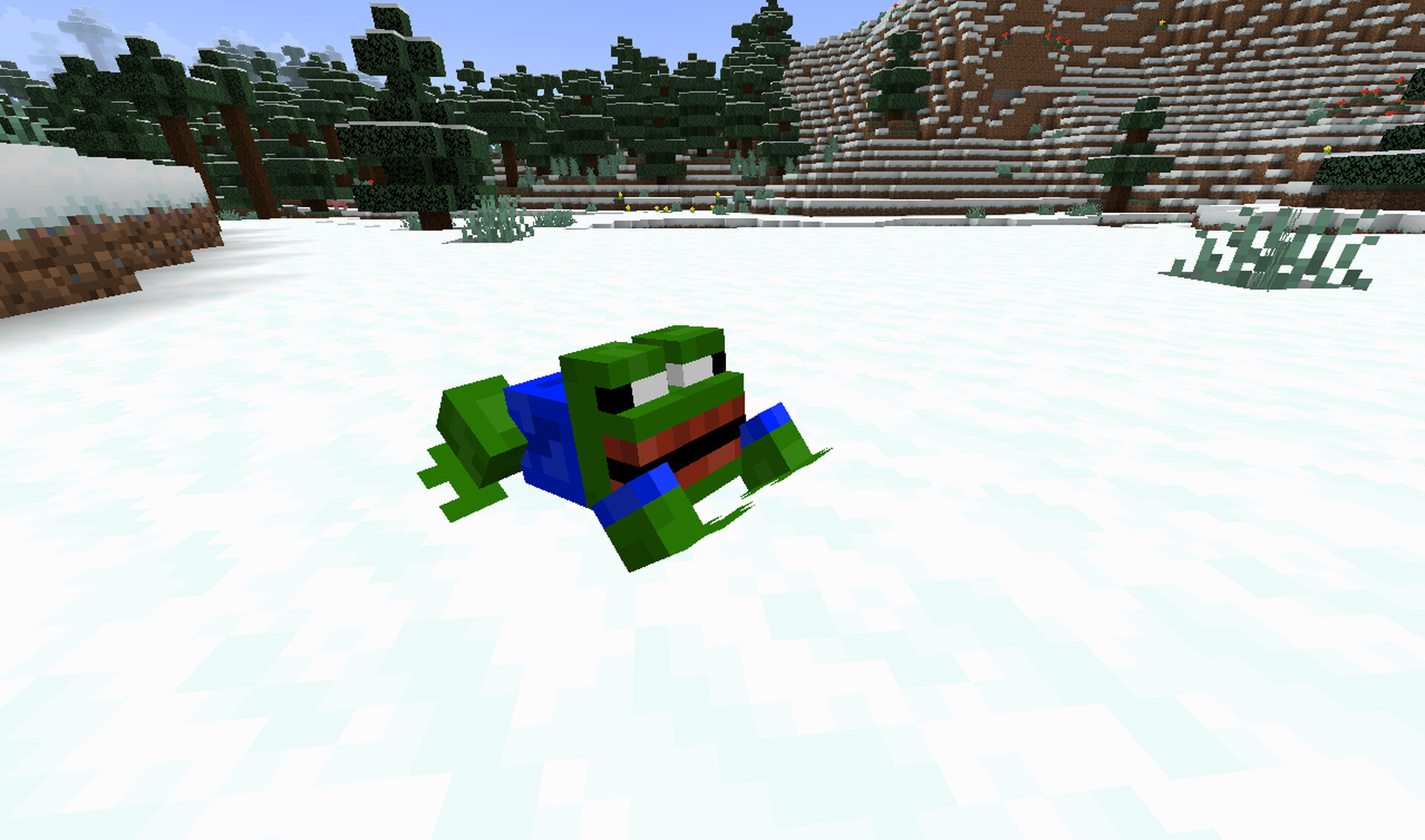 Pepe the frog, but on java edition Minecraft Texture Pack