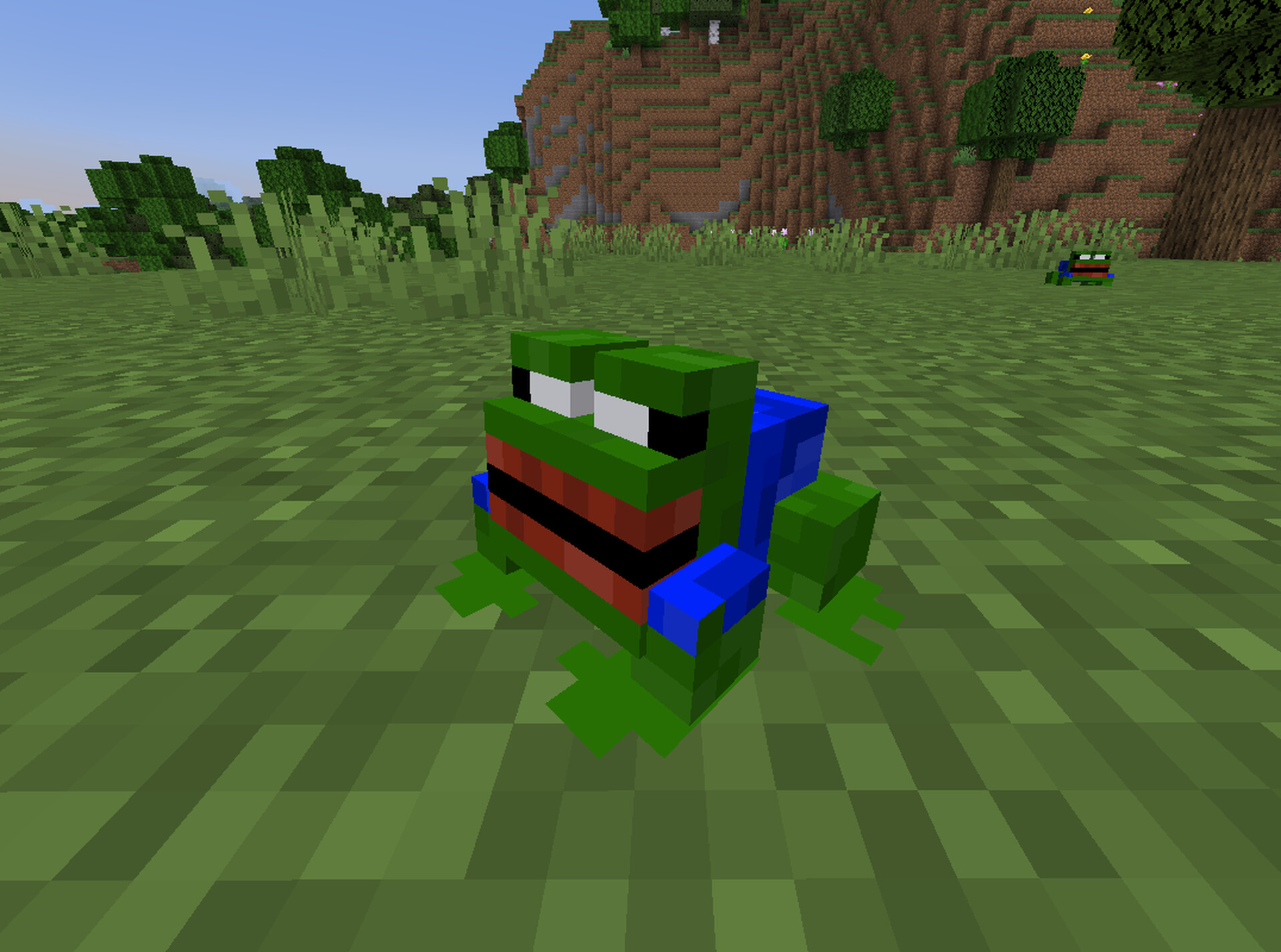 Pepe the frog, but on java edition Minecraft Texture Pack