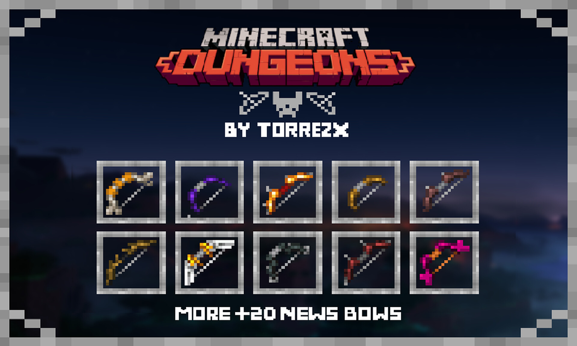 Torrezx-MC Dungeons bows Minecraft Texture Pack