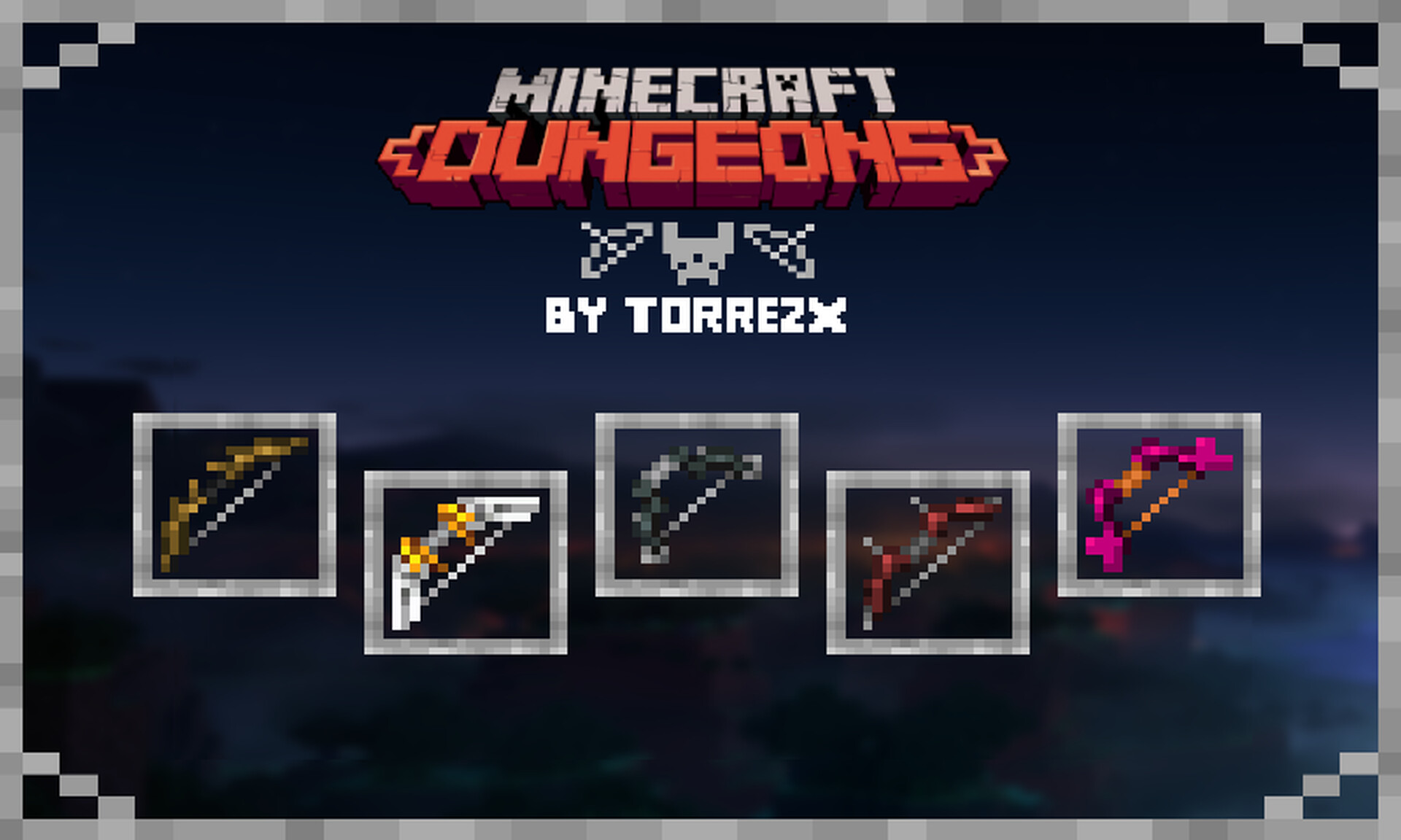 Torrezx-MC Dungeons bows Minecraft Texture Pack