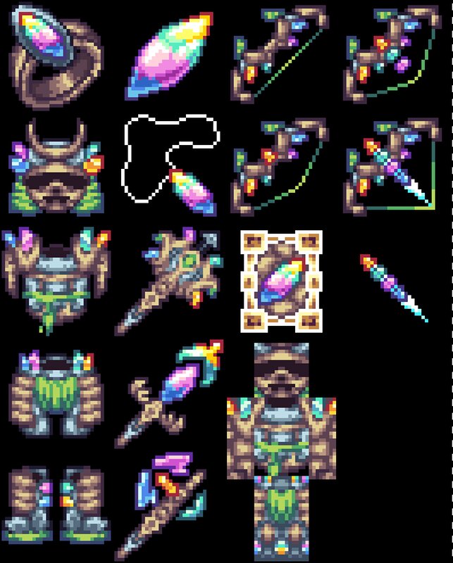 Gem samurai armor set Minecraft Texture Pack