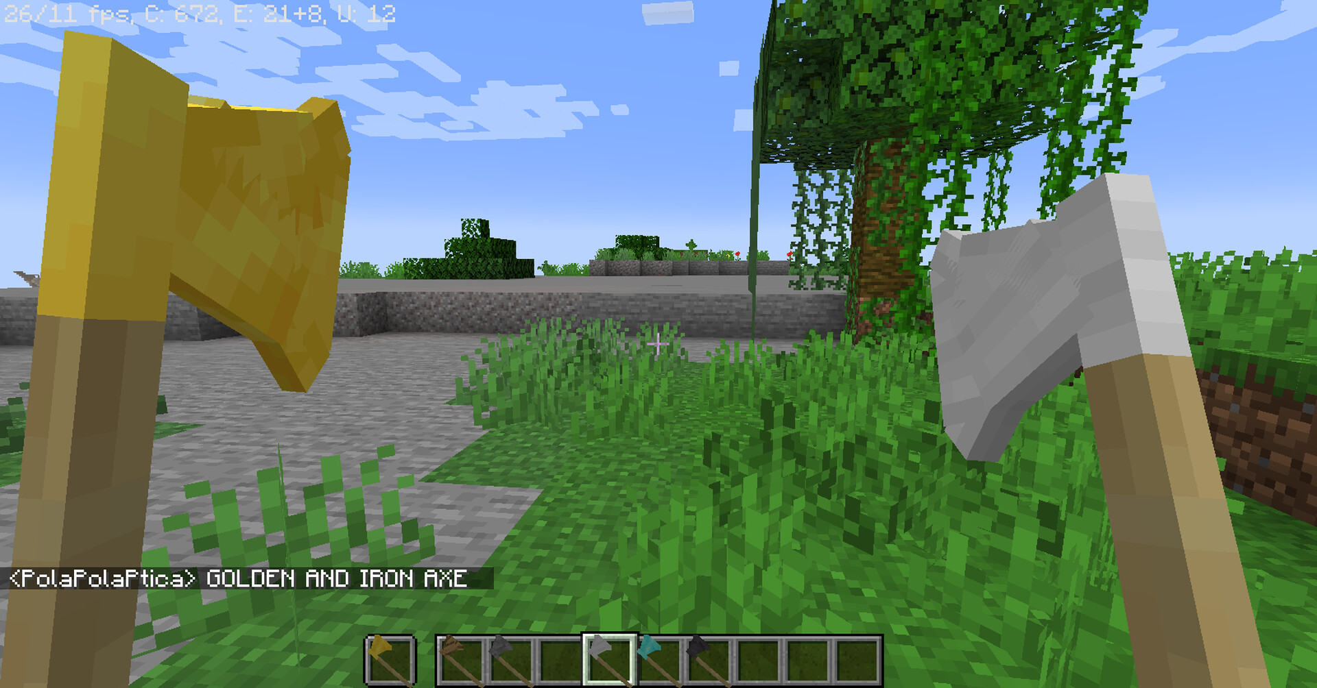 3D AXES-POLAPOLAPTICA AXES Minecraft Texture Pack