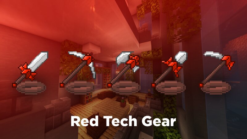 Red Tech Gear Minecraft Texture Pack