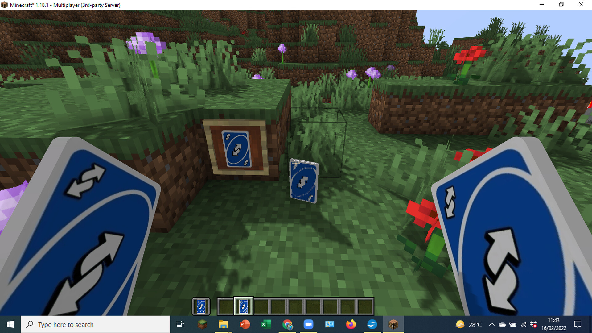 Uno Reversed Card (Blue) Minecraft Texture Pack