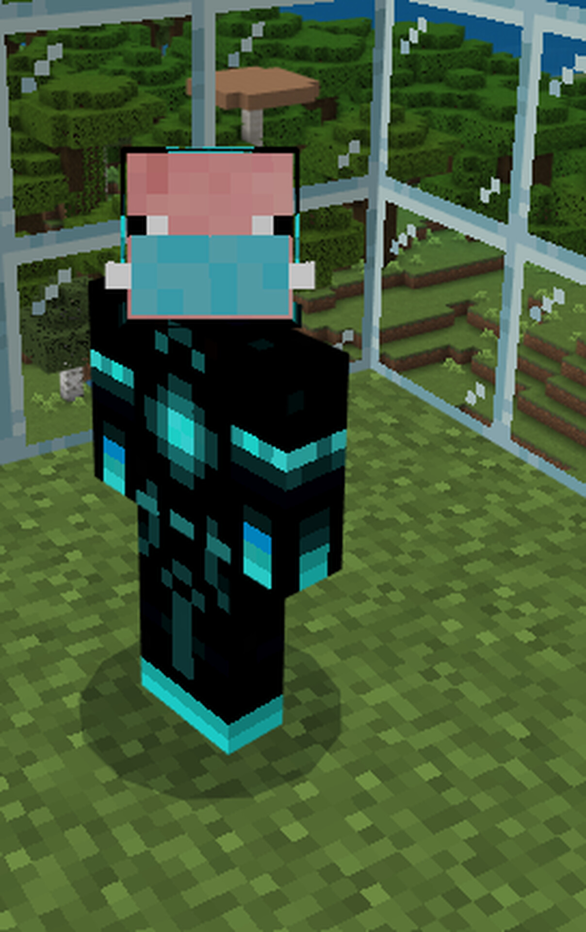 Diamond Helmet as Face Mask Minecraft Texture Pack