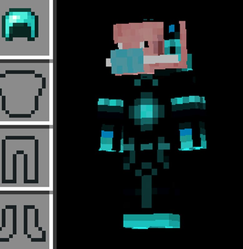 Diamond Helmet as Face Mask Minecraft Texture Pack
