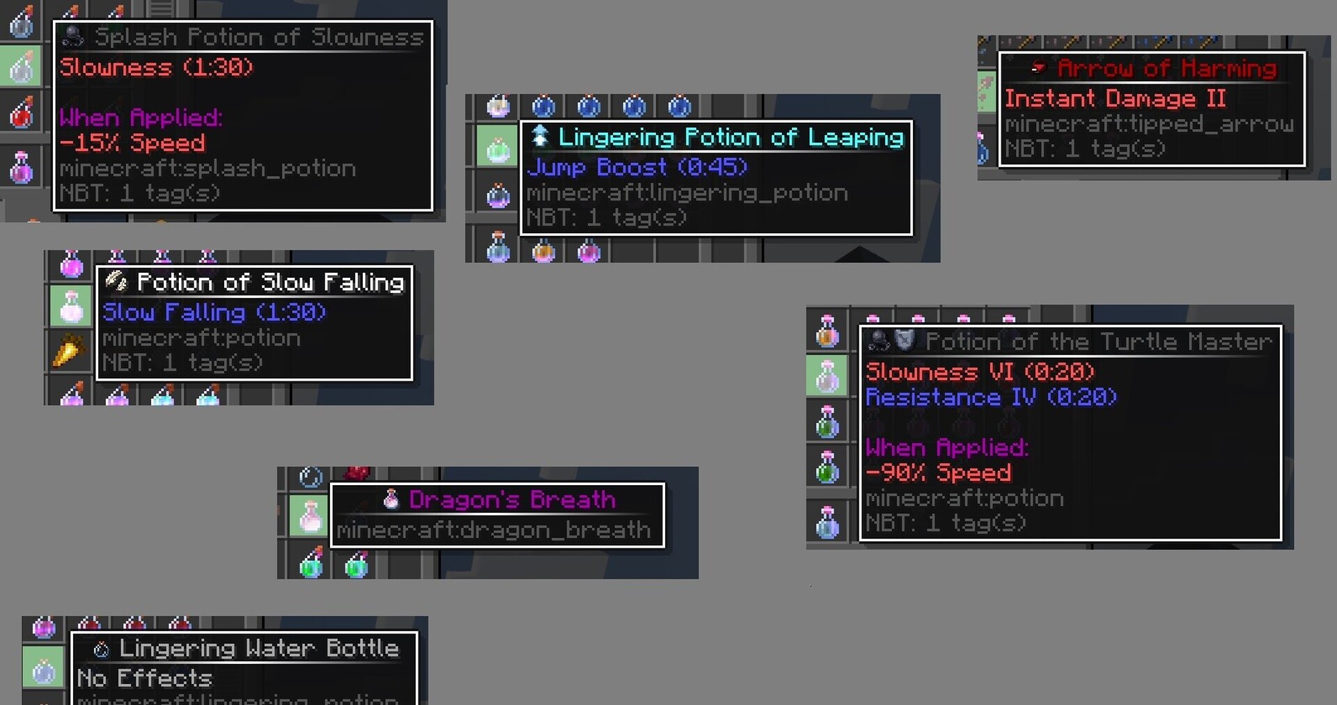 Visual Potions Effects Minecraft Texture Pack