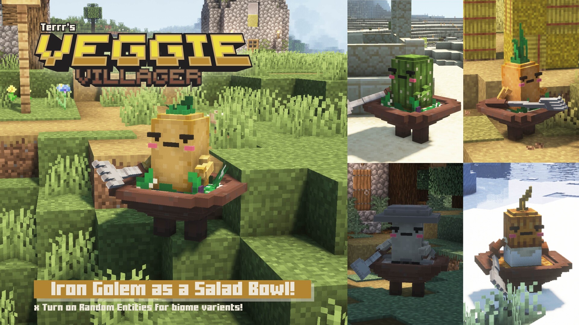 Terrr's Veggie Villager CEM [OPTIFINE] 1.18 Minecraft Texture Pack