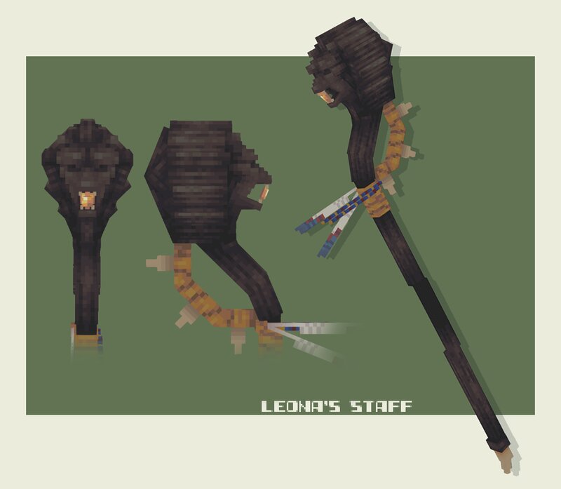 Leona's Staff (レオナ・キングスカラー ステッキ 杖) Minecraft Texture Pack