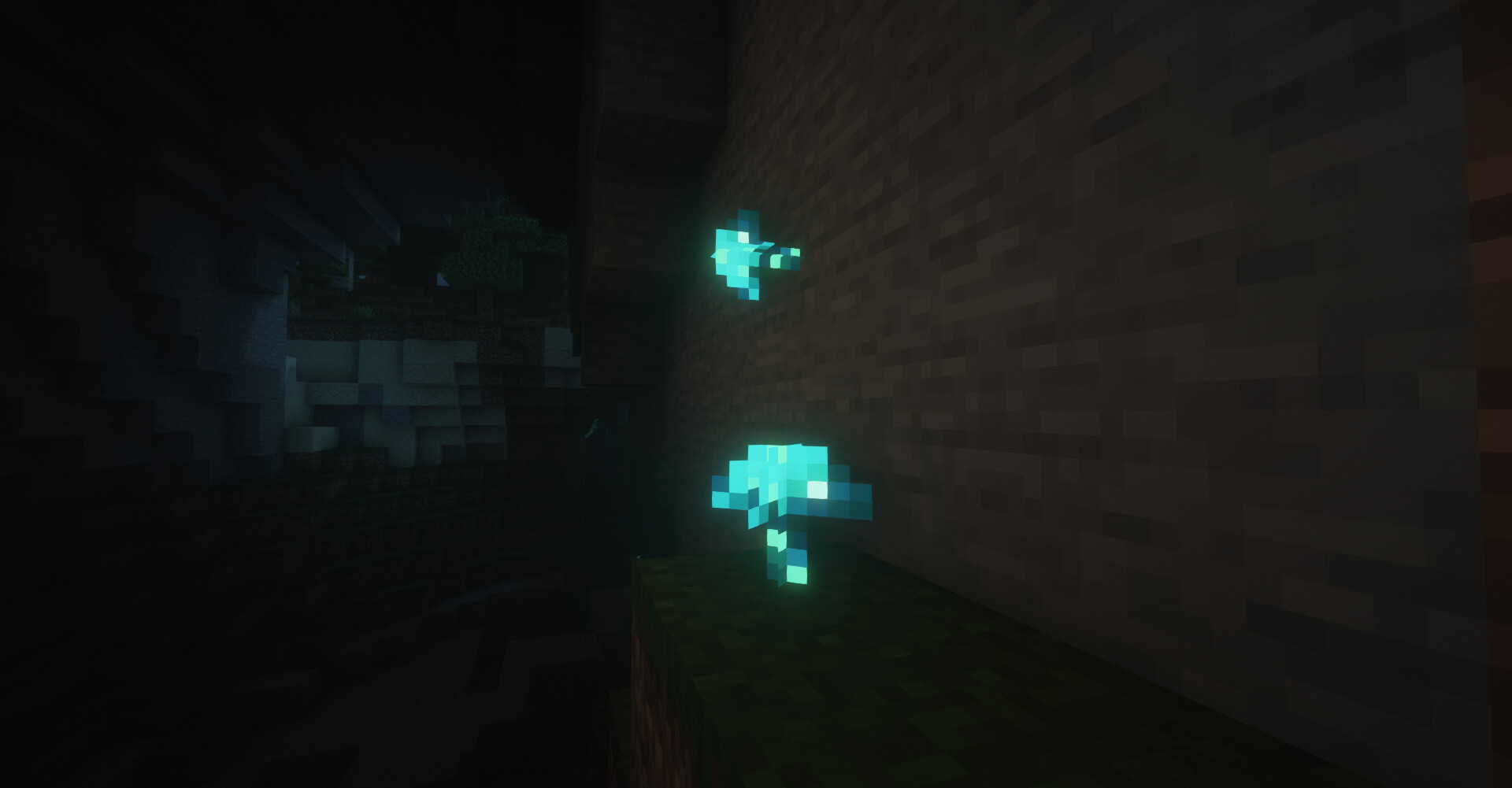 Glow Lichen to Glow Mushroom Minecraft Texture Pack