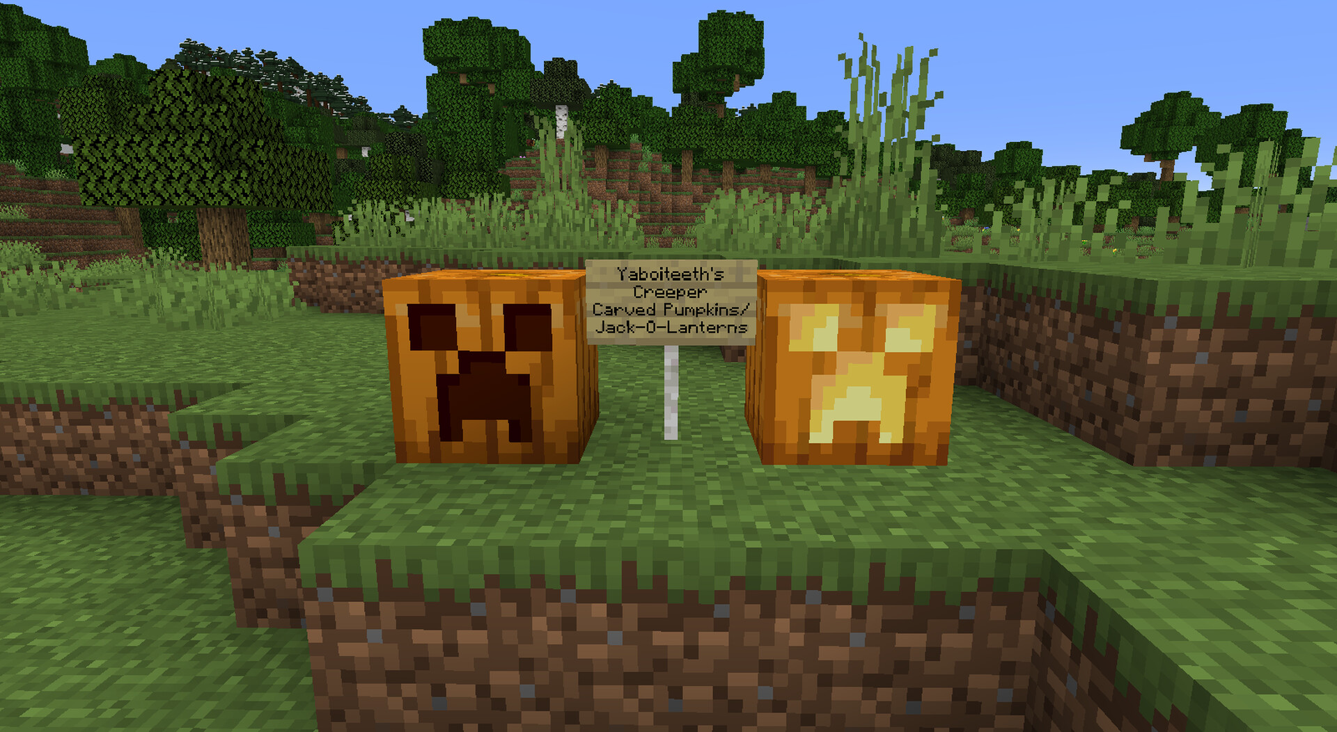 Creeper Jack-O-Lanterns [Java] Minecraft Texture Pack
