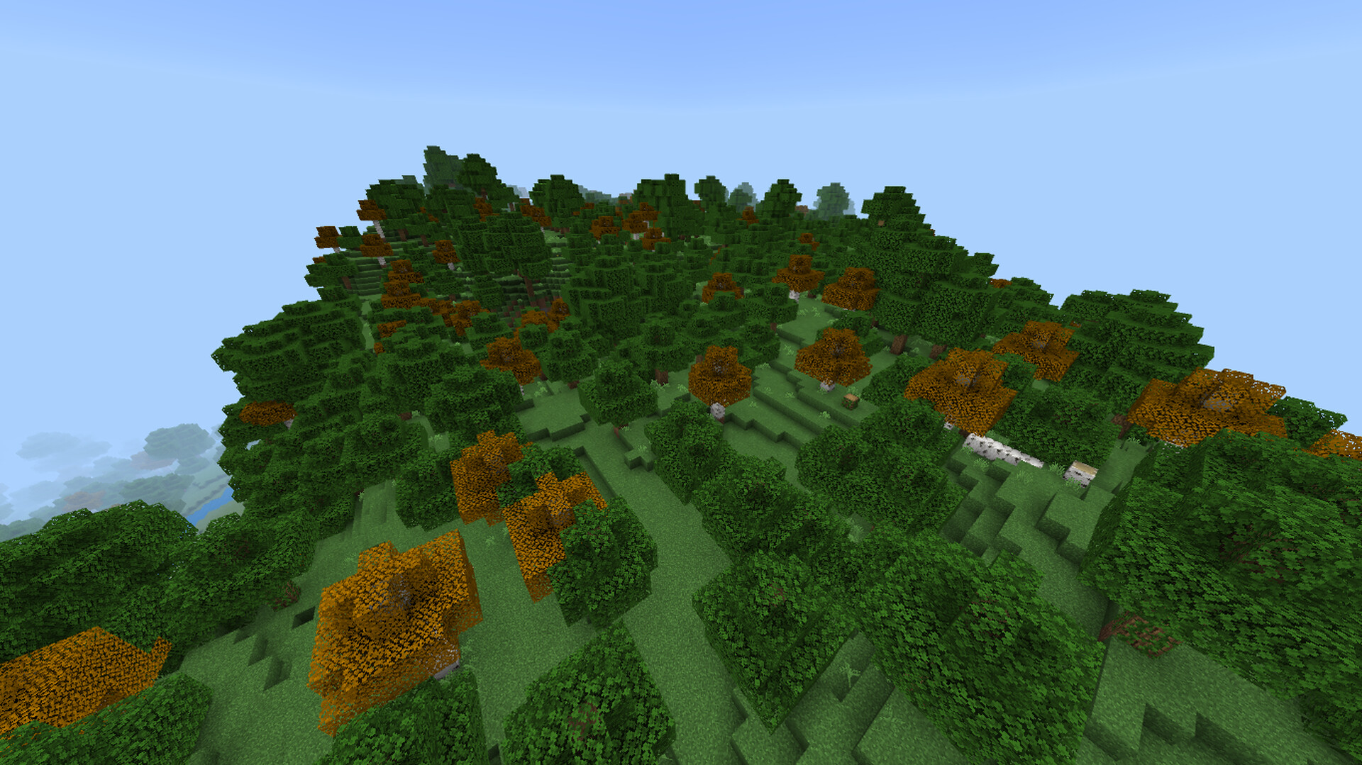 Orange Birch Leaves | Bedrock Tweaks Minecraft Texture Pack