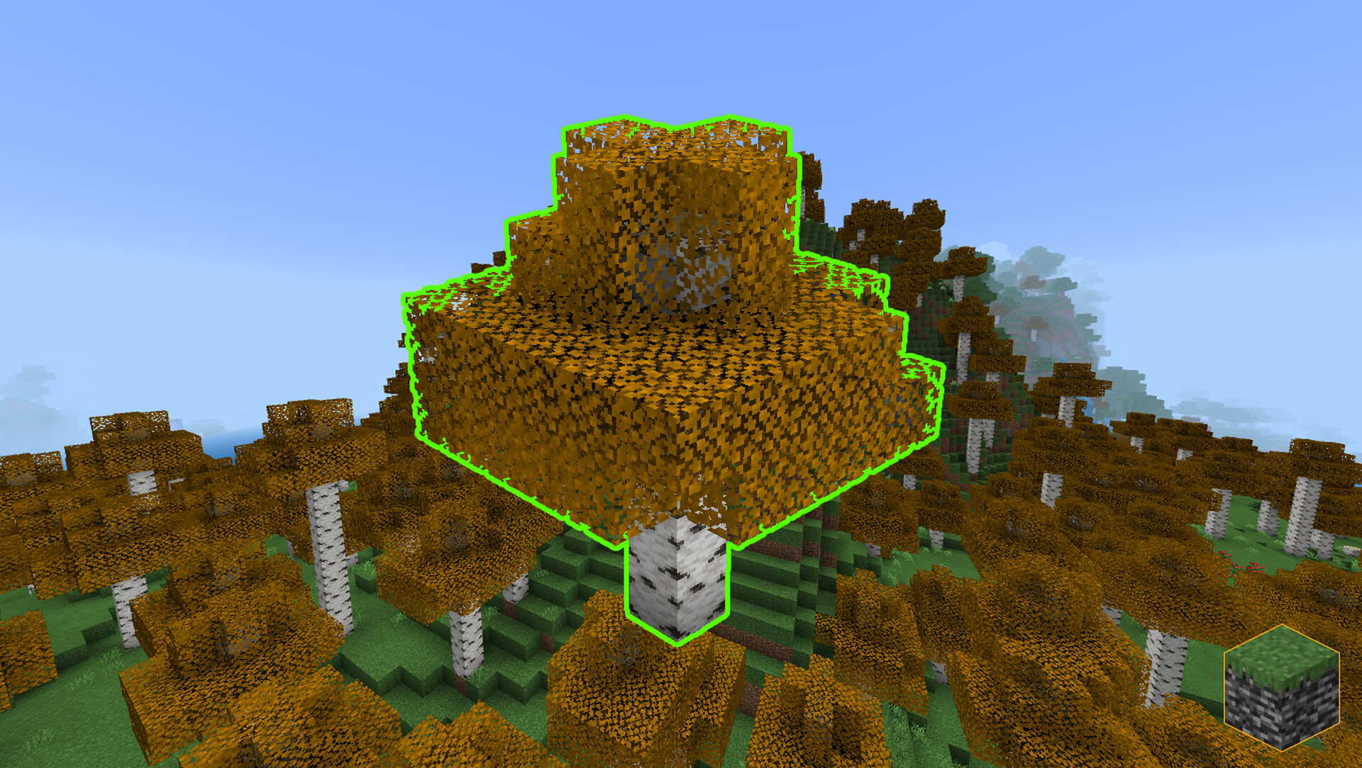 Orange Birch Leaves | Bedrock Tweaks Minecraft Texture Pack