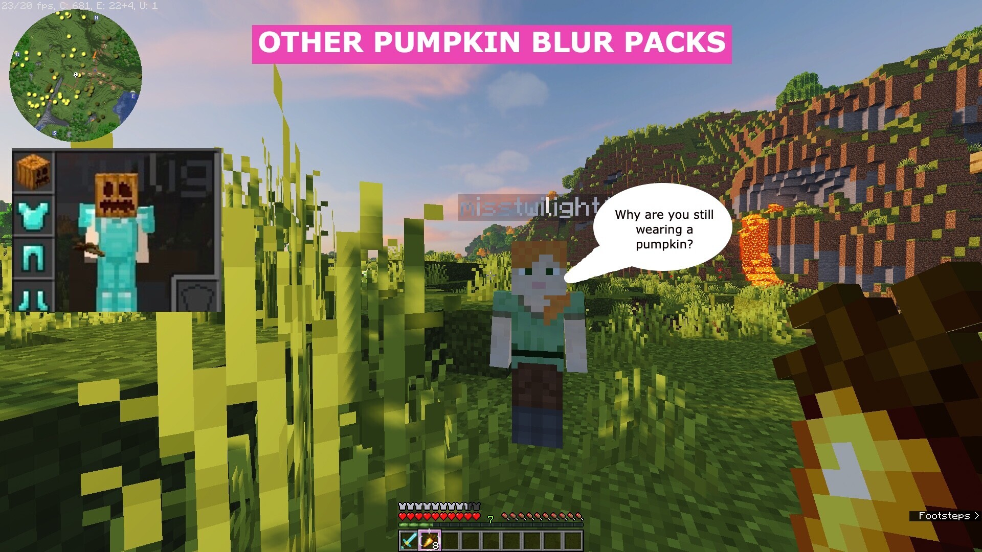 Twilight's Better Pumpkin Blur Minecraft Texture Pack