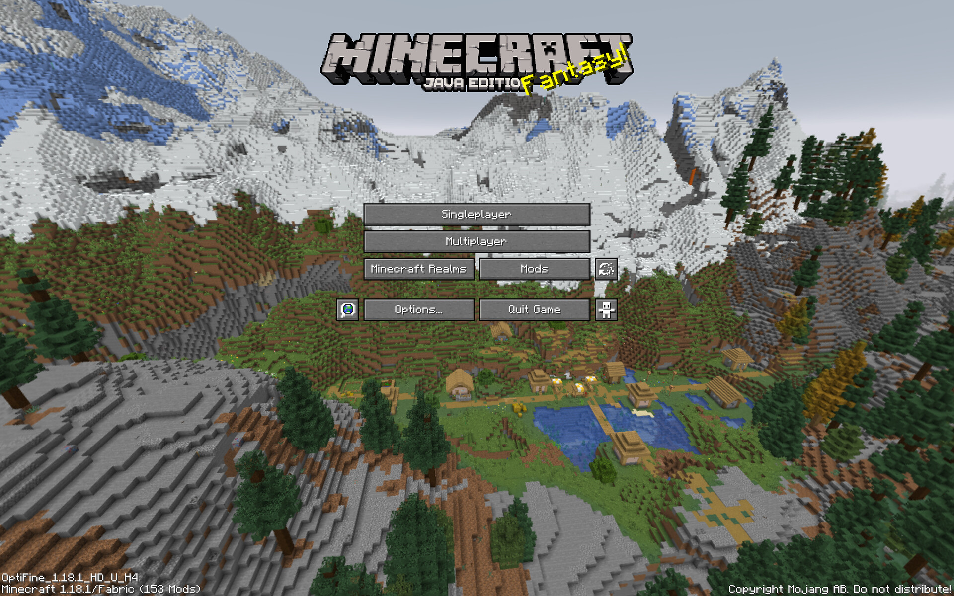 Mountain Panorama Minecraft Texture Pack