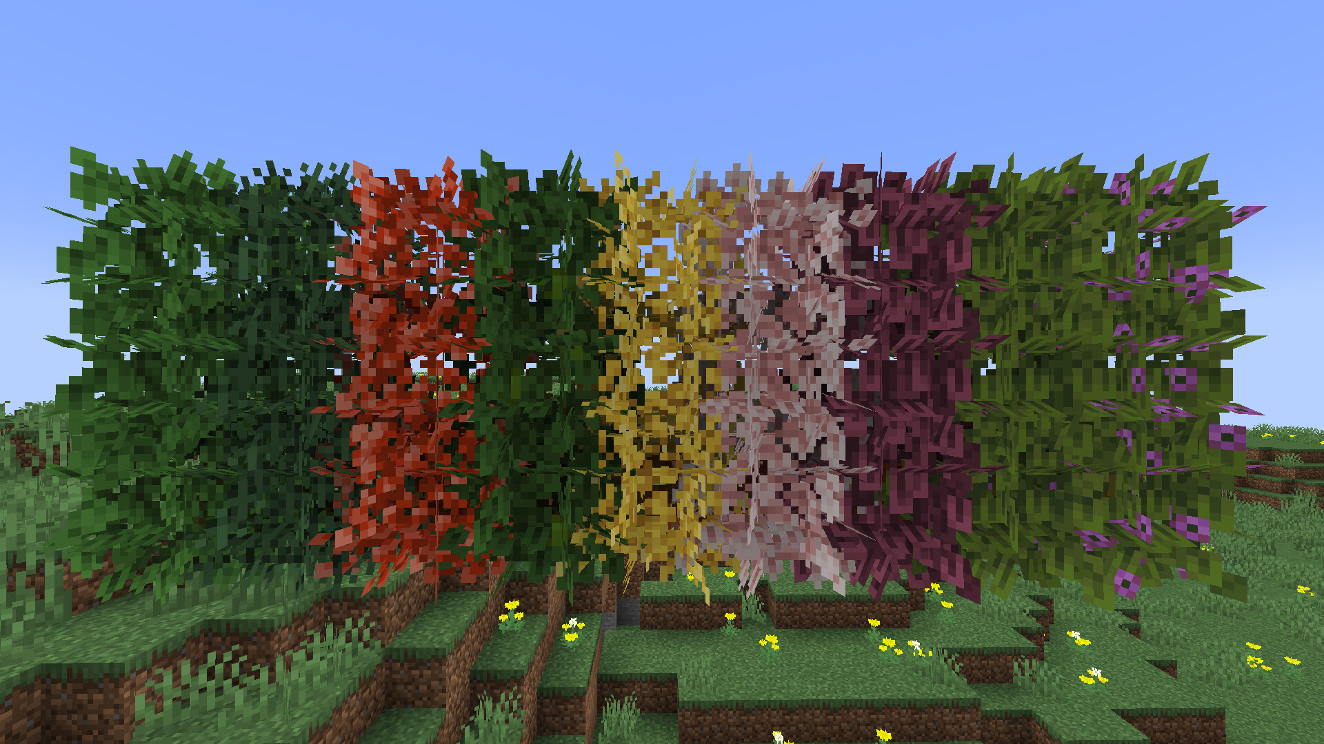 XeKr colorful flowers leaves model 19plus1.0 Minecraft Texture Pack