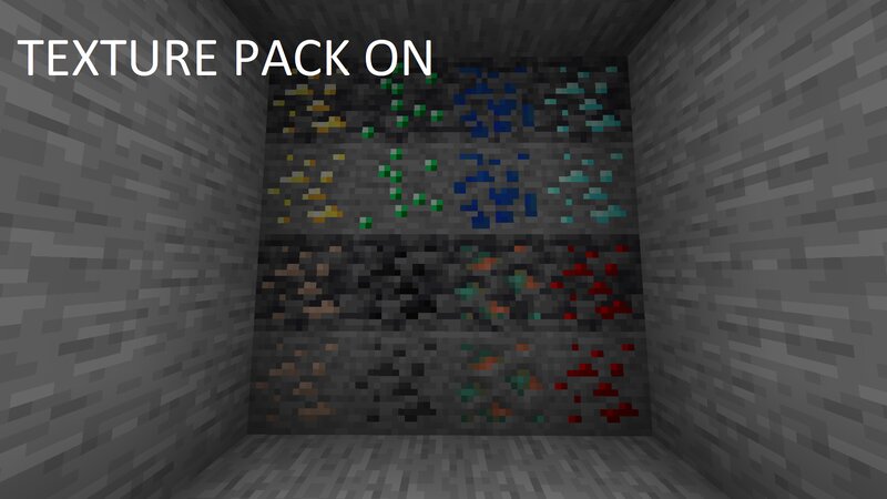 Old ores except copper Minecraft Texture Pack