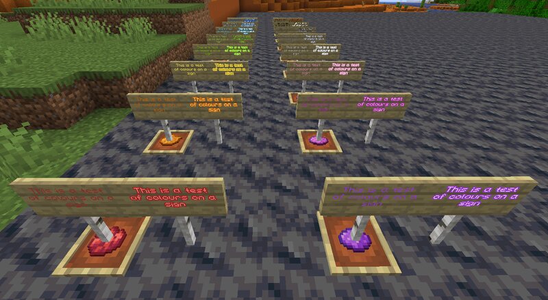 Better Dyed Signs [No Optifine] Minecraft Texture Pack