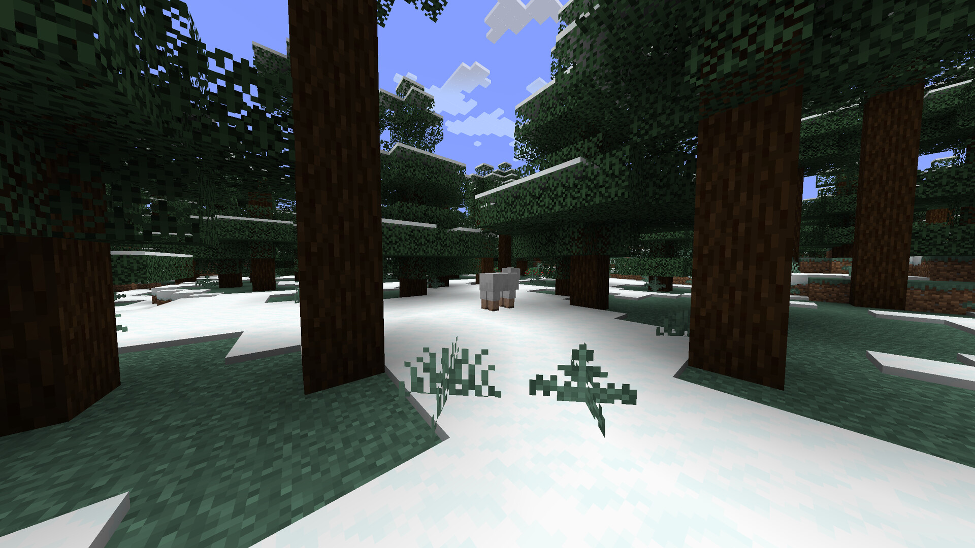 White Foliage/Plants for Snow Biomes [Optifine] Minecraft Texture Pack