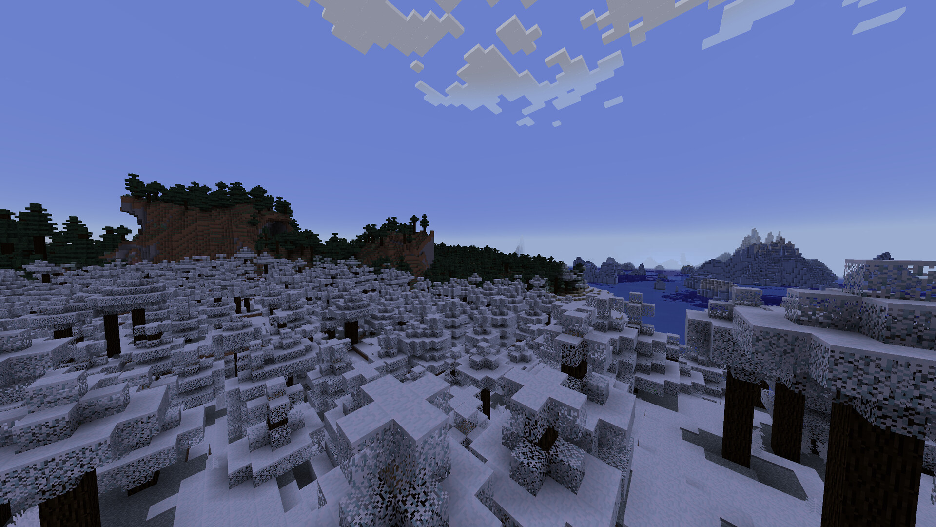 White Foliage/Plants for Snow Biomes [Optifine] Minecraft Texture Pack