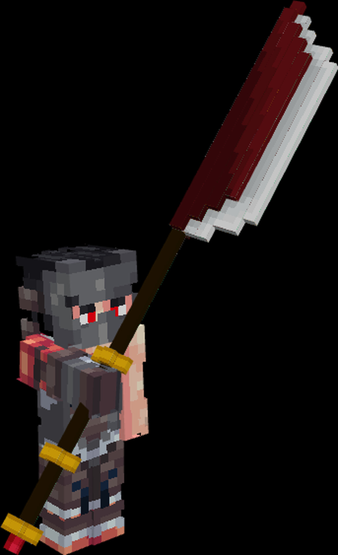 Wyrm Naginata - Custom Items - 3D Model - JAVA Minecraft Texture Pack