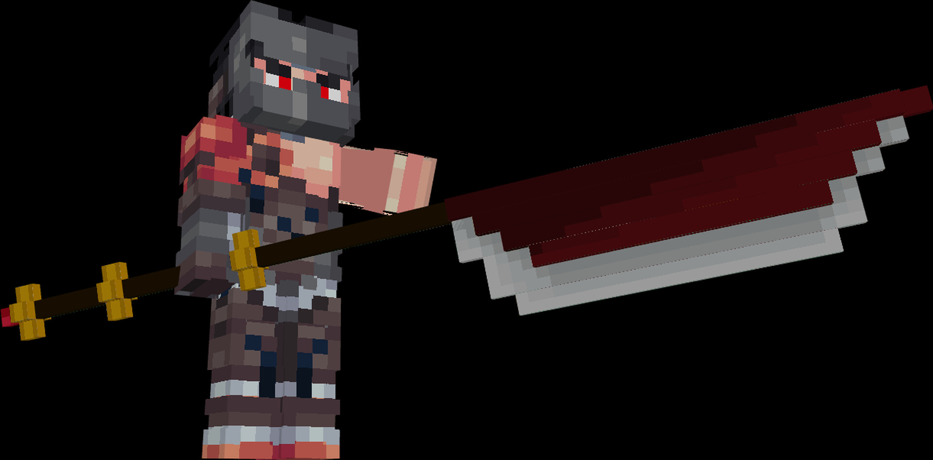 Wyrm Naginata - Custom Items - 3D Model - JAVA Minecraft Texture Pack