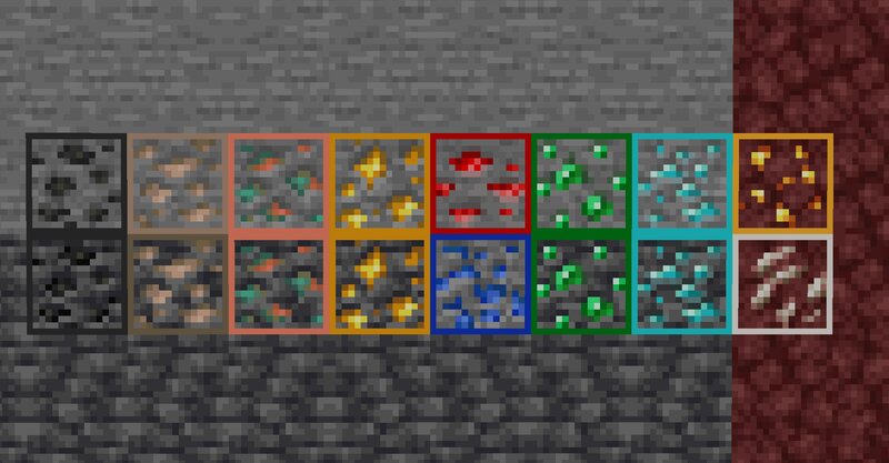 Rochester X's More Visible Ores v1.1 Minecraft Texture Pack