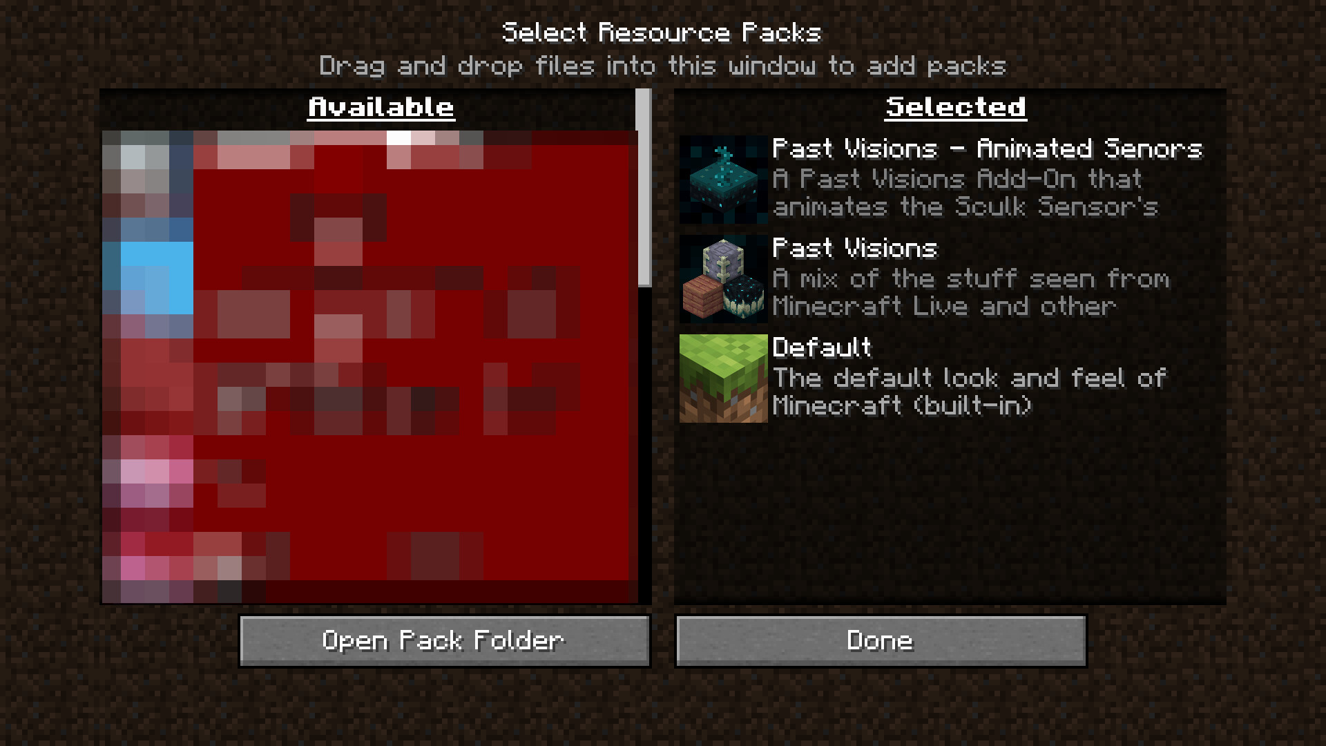 Animated Sensors - Past Visions Add-On Minecraft Texture Pack