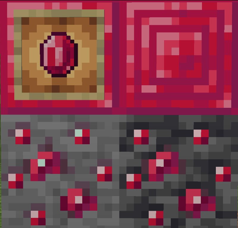 Emerald to Ruby Minecraft Texture Pack