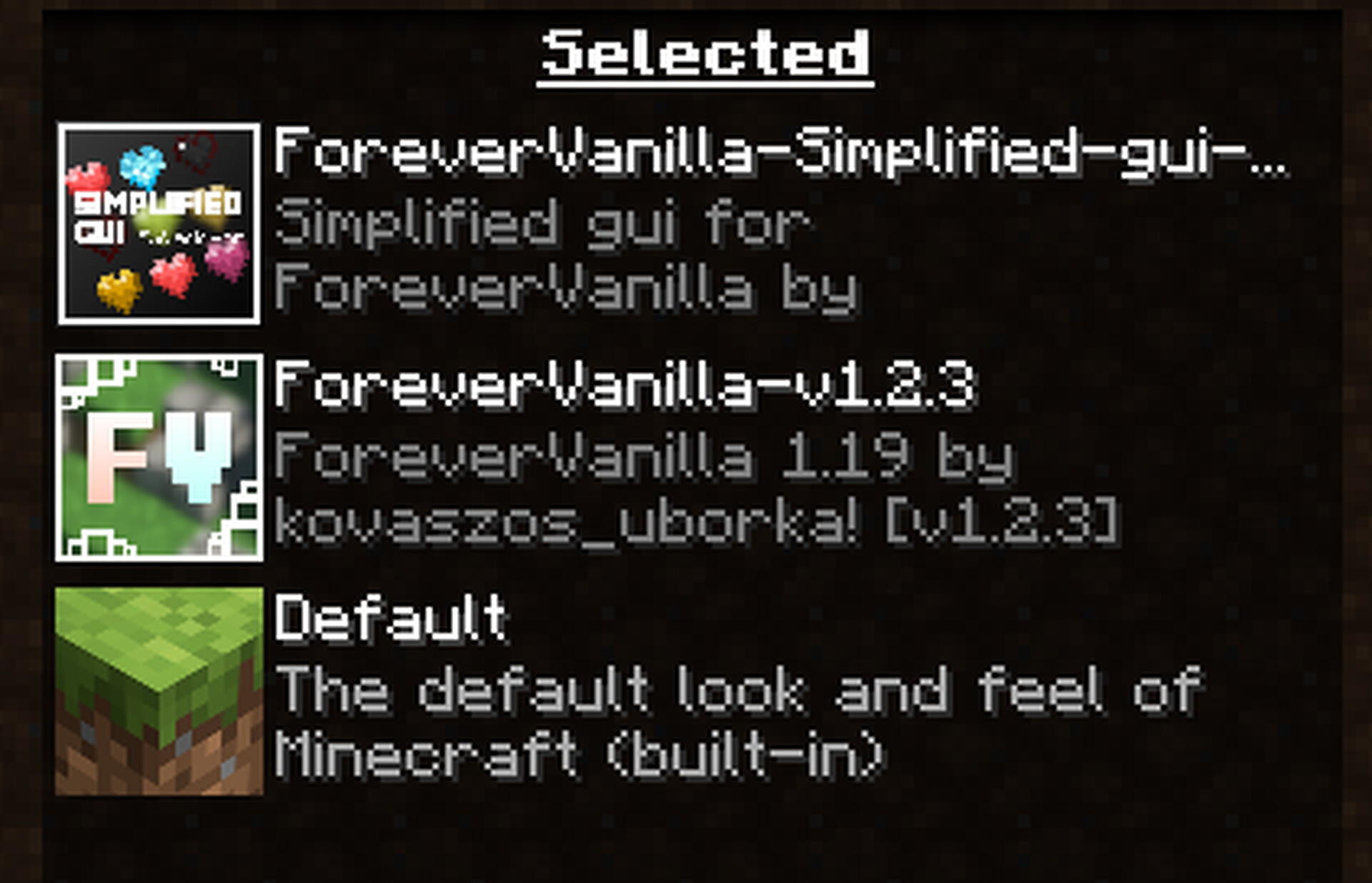 Simplified Gui - kova add-on Minecraft Texture Pack