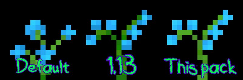 Original Blue Orchid Texture with New Shading Minecraft Texture Pack