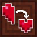 Half a heart to smaller heart Minecraft Texture Pack