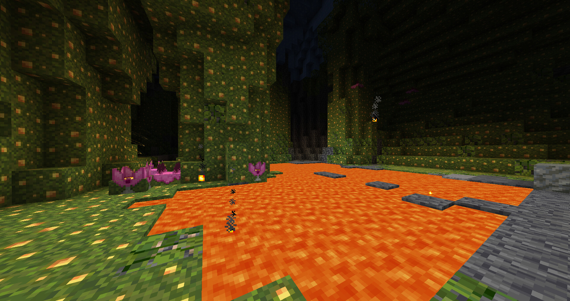 Lush Sculk (sculk replaced by lush vegetation) Minecraft Texture Pack
