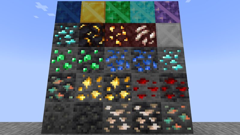 faux16 32x "Vanilla" shiny ores Minecraft Texture Pack