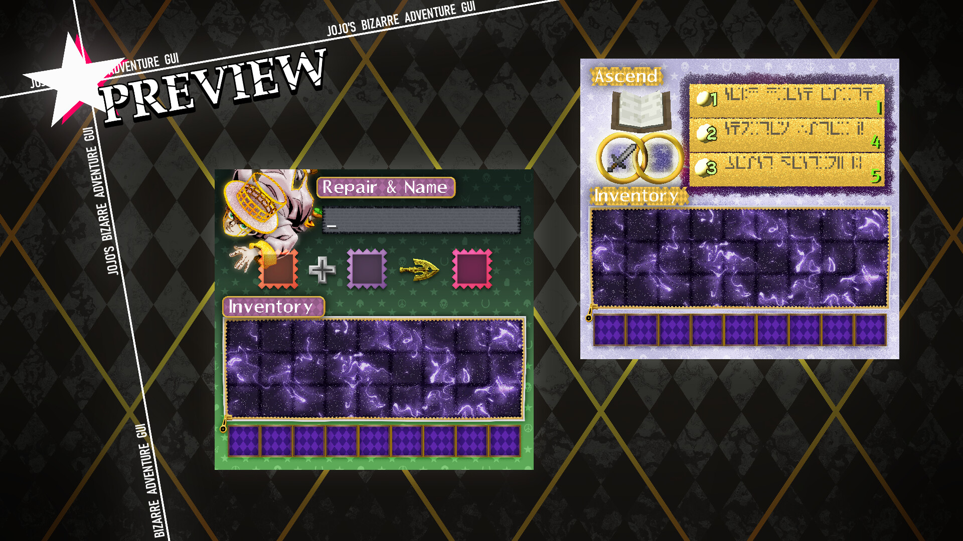 Jojo's Bizarre Adventure GUI & All Star Battle Music (1.19) Minecraft ...