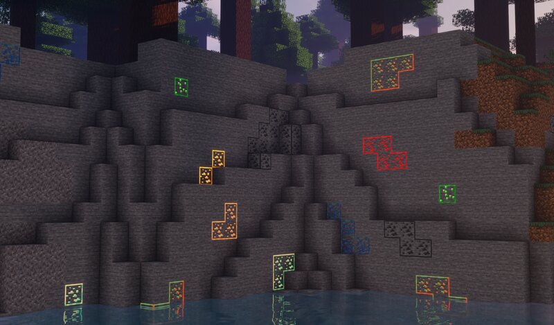 Emissive Ore Borders 1.18 (16x16) Minecraft Texture Pack