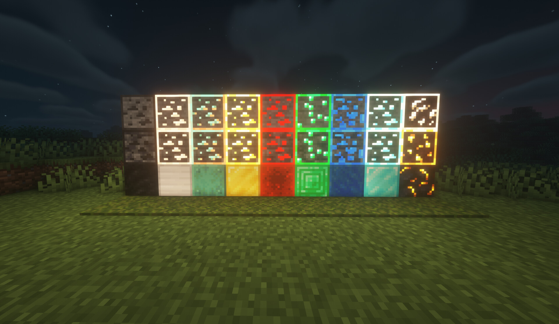 Emissive Ore Borders 1.18 (16x16) Minecraft Texture Pack