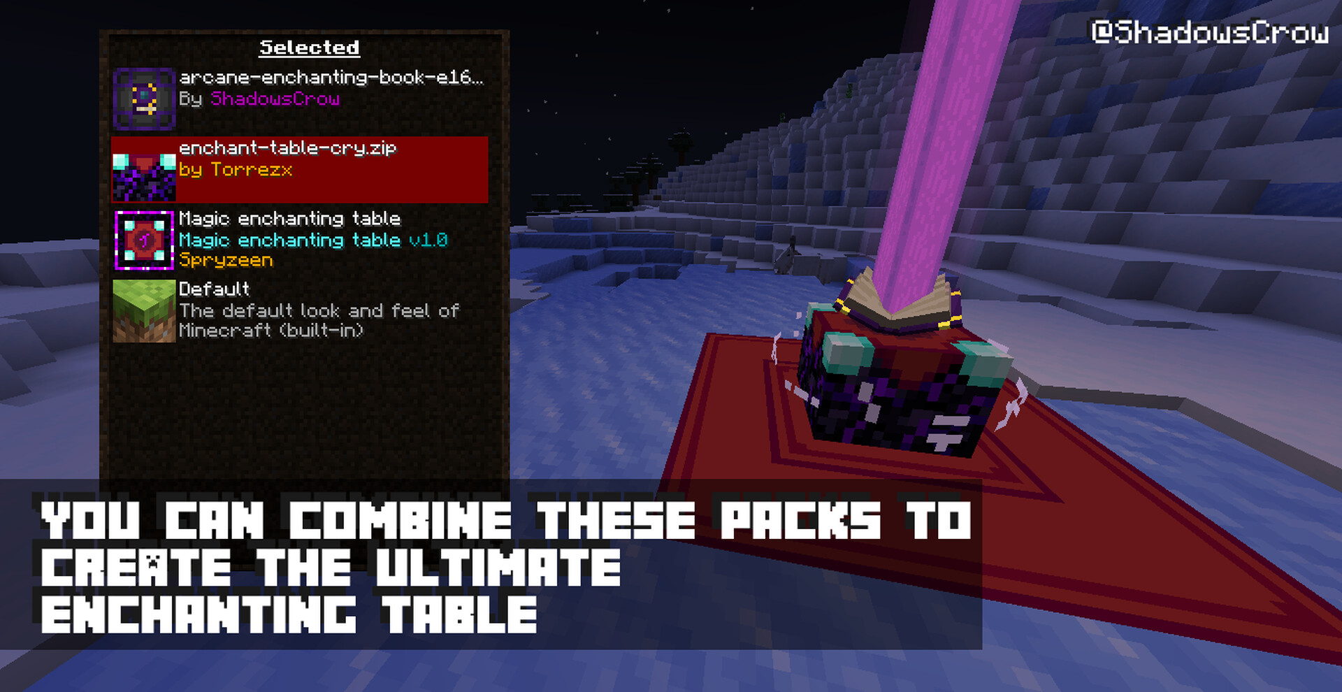 Spryzeen's Magic enchanting table Minecraft Texture Pack