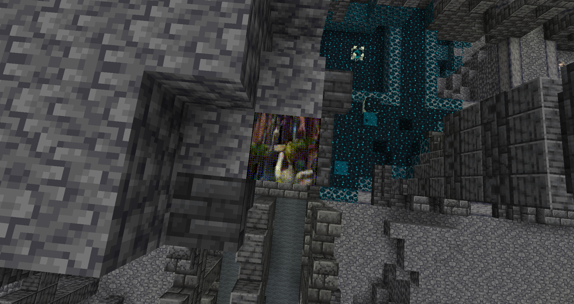 The entire Shrek movie but it's a netherite block Minecraft Texture Pack