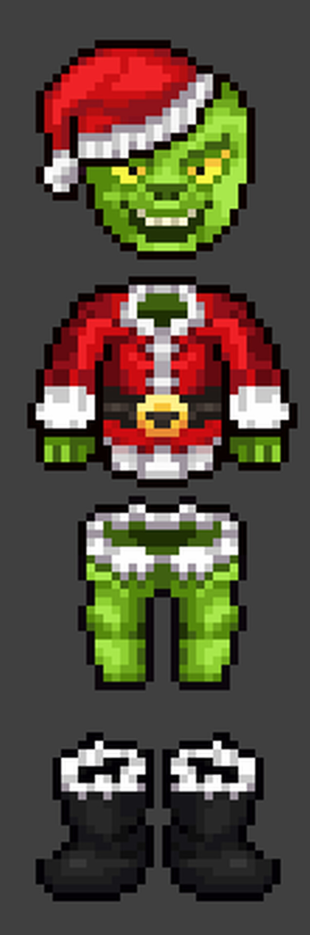 Animated Grinch armor set Minecraft Texture Pack