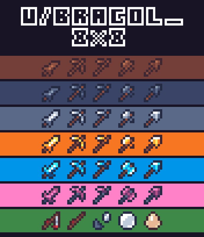 Bragol_: 8x8 Minecraft Texture Pack