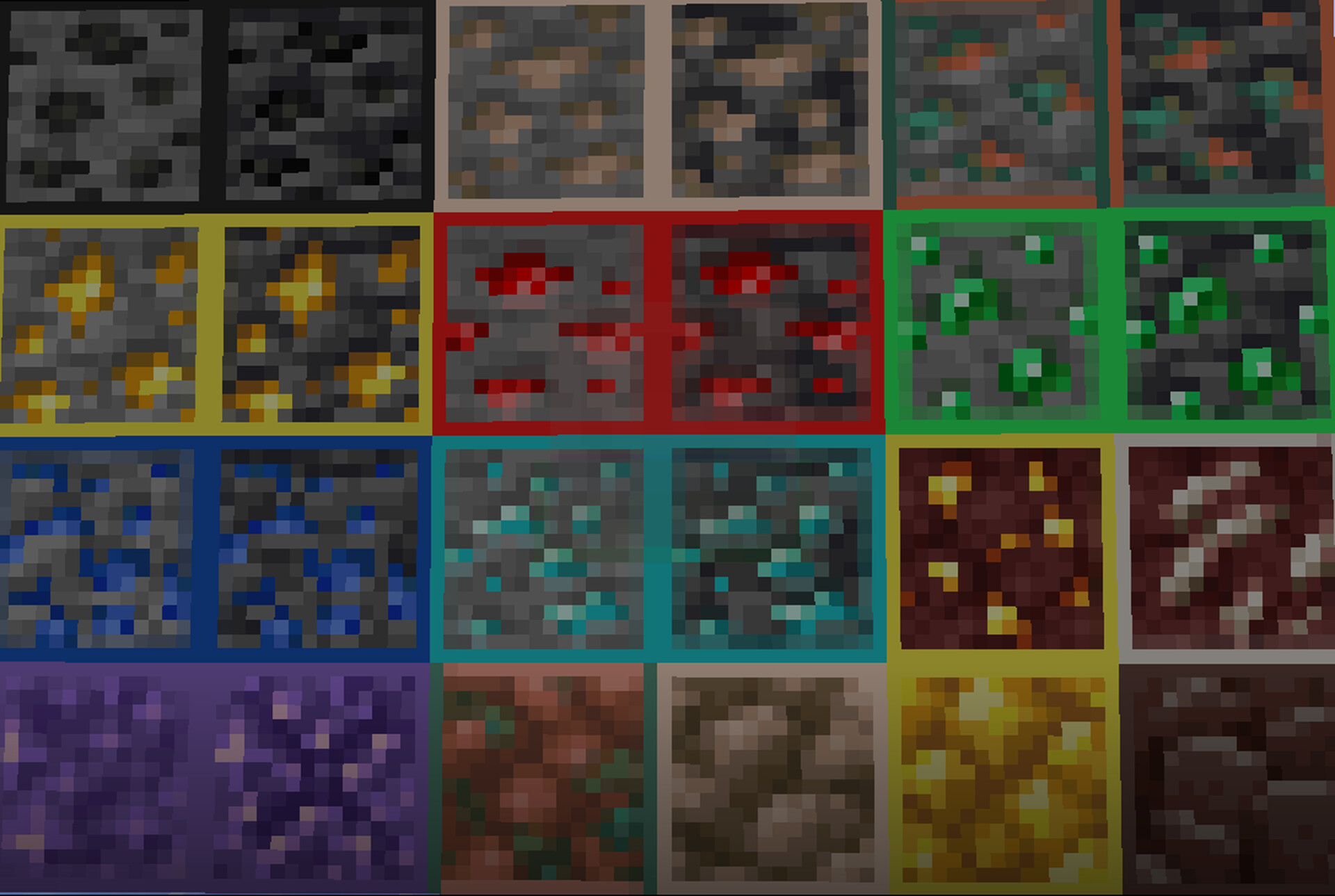 Illuminated ores Minecraft Texture Pack