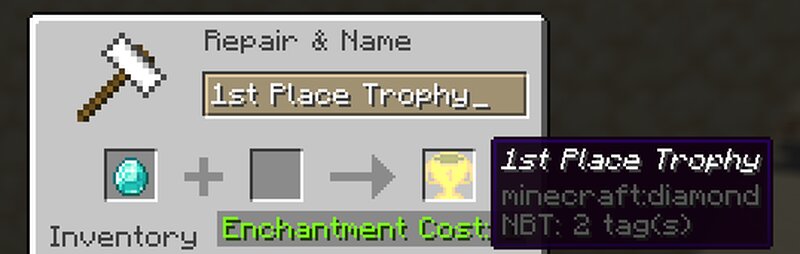 Diamond to Trophies Minecraft Texture Pack