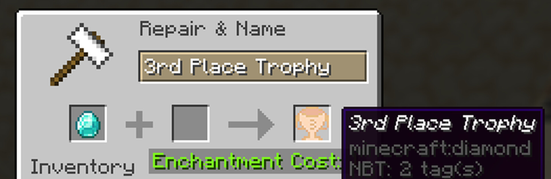 Diamond to Trophies Minecraft Texture Pack