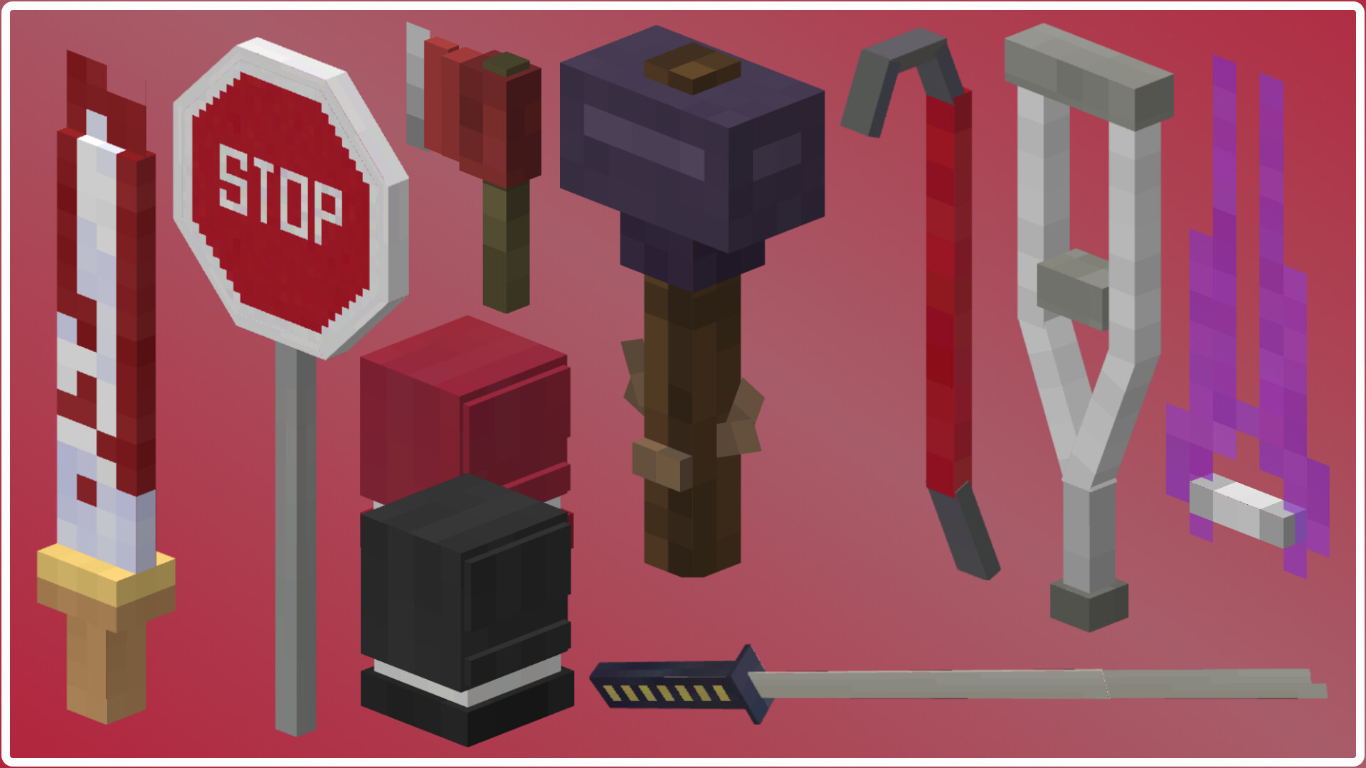 Pekit's Weapons and Shields v1.5 (OptiFine required) Minecraft Texture Pack