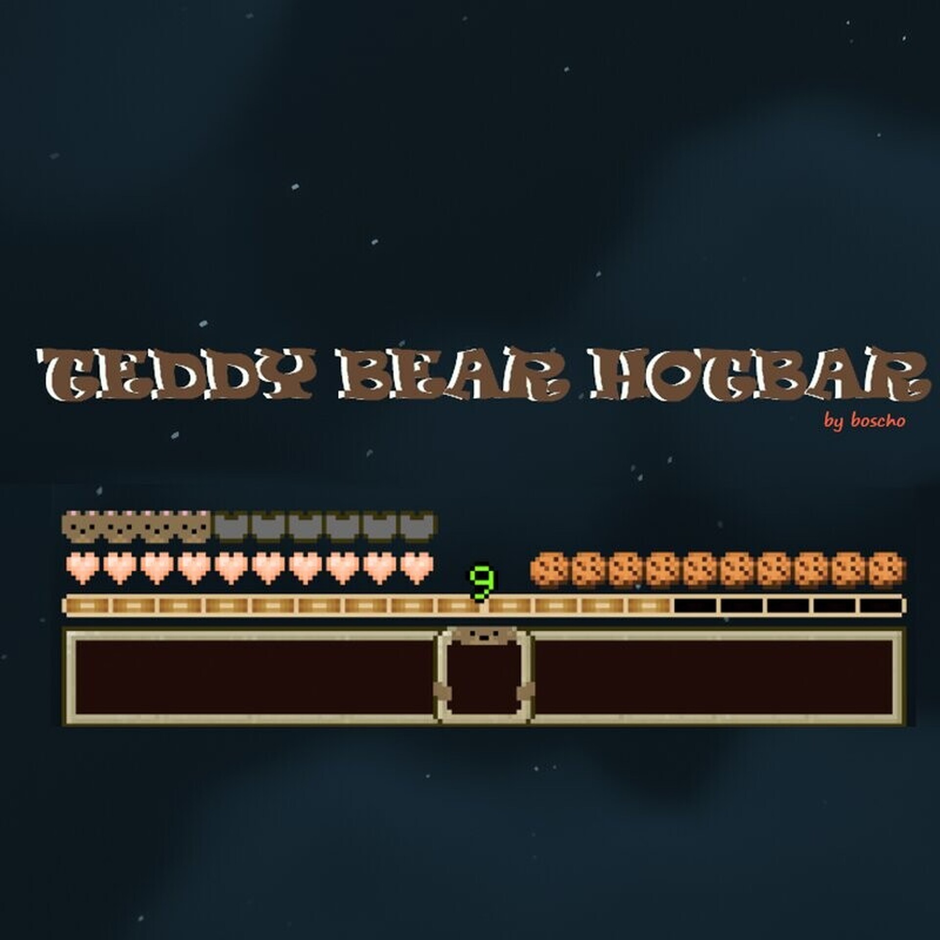 Teddy Bear Hotbar For Bedrock! ‧₊˚ Minecraft Texture Pack