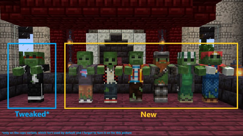 Youtuber Zombies v0.9 (Optifine) Minecraft Texture Pack